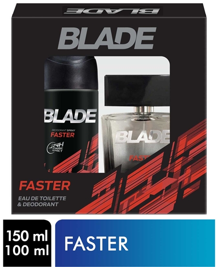 Blade Erkek Deodorant 150 ml + Erkek Parfüm 100 ml Faster | FmcgStore.com