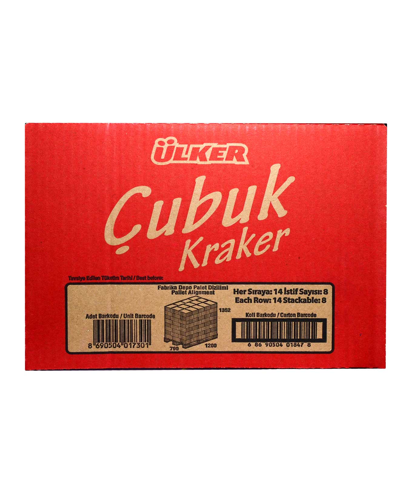 ÜLKER ÇUBUK KRAKER SADE 40 GR 36 LI 68690504018478 | FmcgStore.com